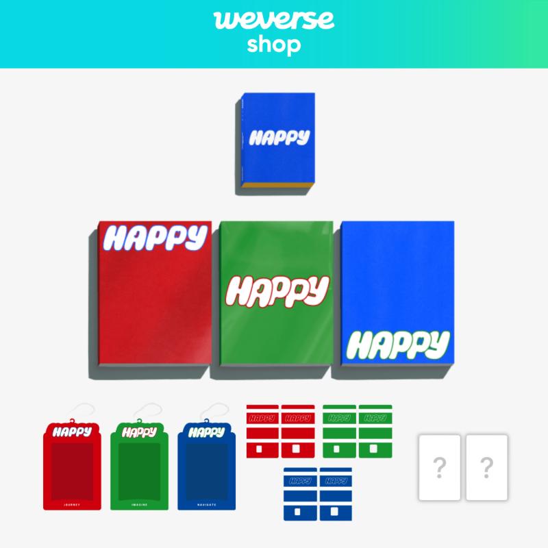 JIN (BTS) - HAPPY (PHOTOBOOK+WEVERSE ALBUMS) + EARLY BIRD WEVERSE GIFT ...