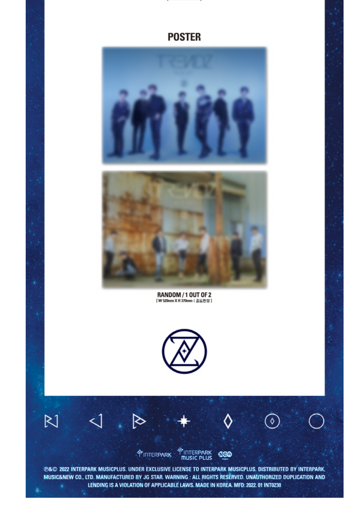 TRENDZ - 1ST MINI - BLUE SET Chapter 1. TRACKS (Korean Edition) – KYYO