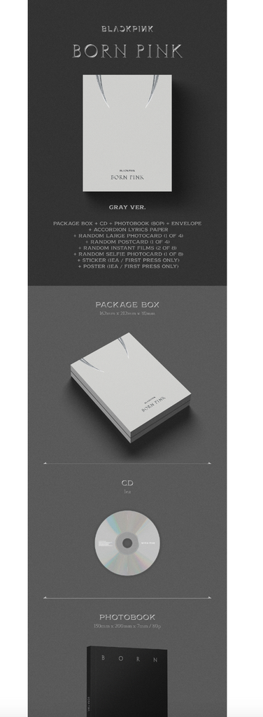 BLACKPINK - BORN PINK (BOX SET / Grey ver.) - WEVERSE GIFT – KYYO