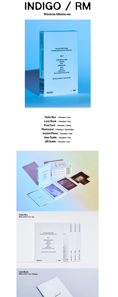 RM - INDIGO (Postcard Edition) (Weverse Album) – KYYO